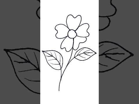Easy and Beautiful Flower drawing #shorts #drawing #drawingtutorials #flower #art