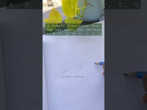 3 Simple flourishes✨ | Modern calligraphy #flourishing #calligraphy #handwriting #diy #asmr