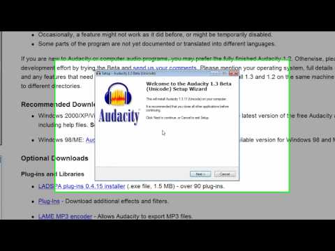 itcts_001 Installing Audacity on Windows 7