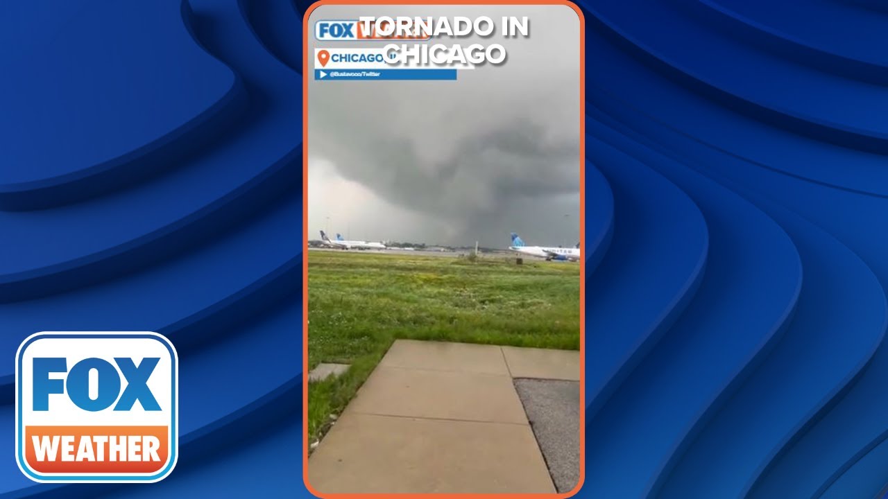 Tornado Forms In The Distance Of Chicago O'Hare International Airport