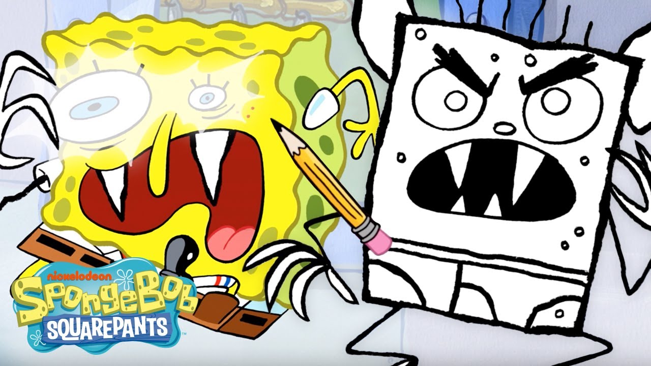 SpongeBob Turns Into a WereDoodle?! 🐺🌕 | Full Scene | SpongeBob