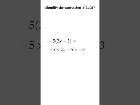 Simplify the expansion -5(2x-3)