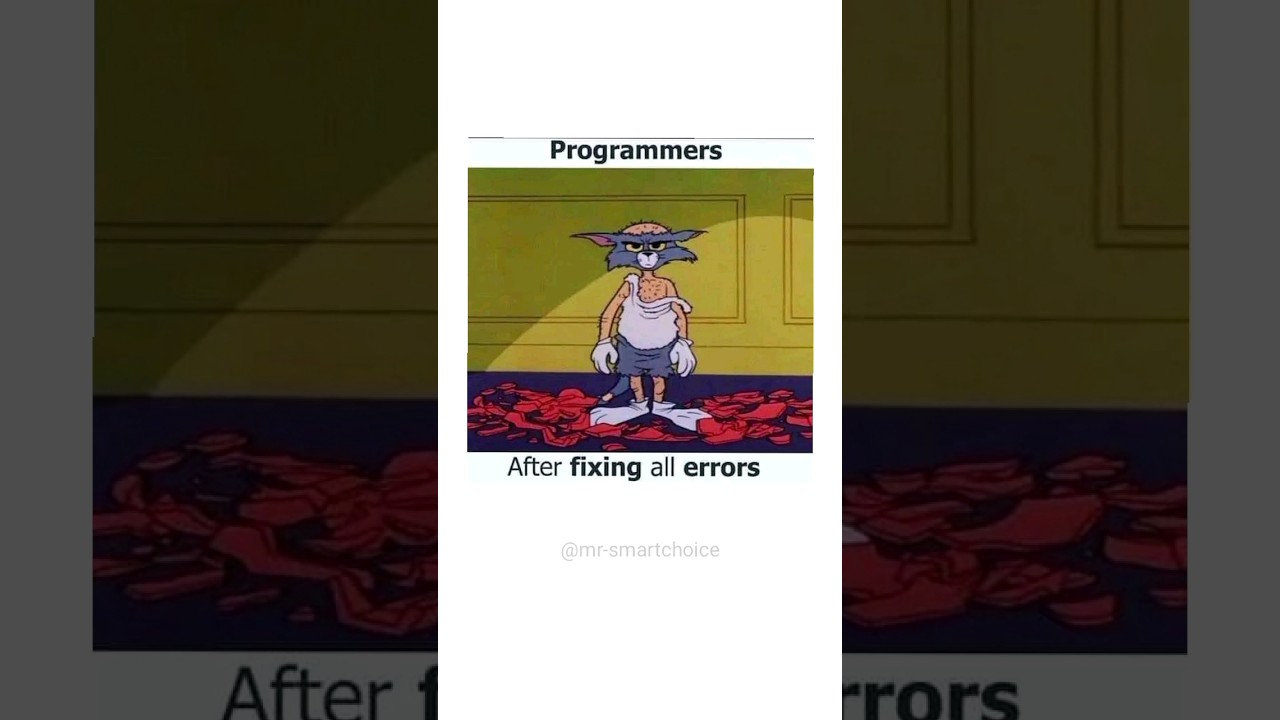 😂Programmers after fixing all errors 💻 #coding #htmlcss #programming #python #bug #debugtips #shorts