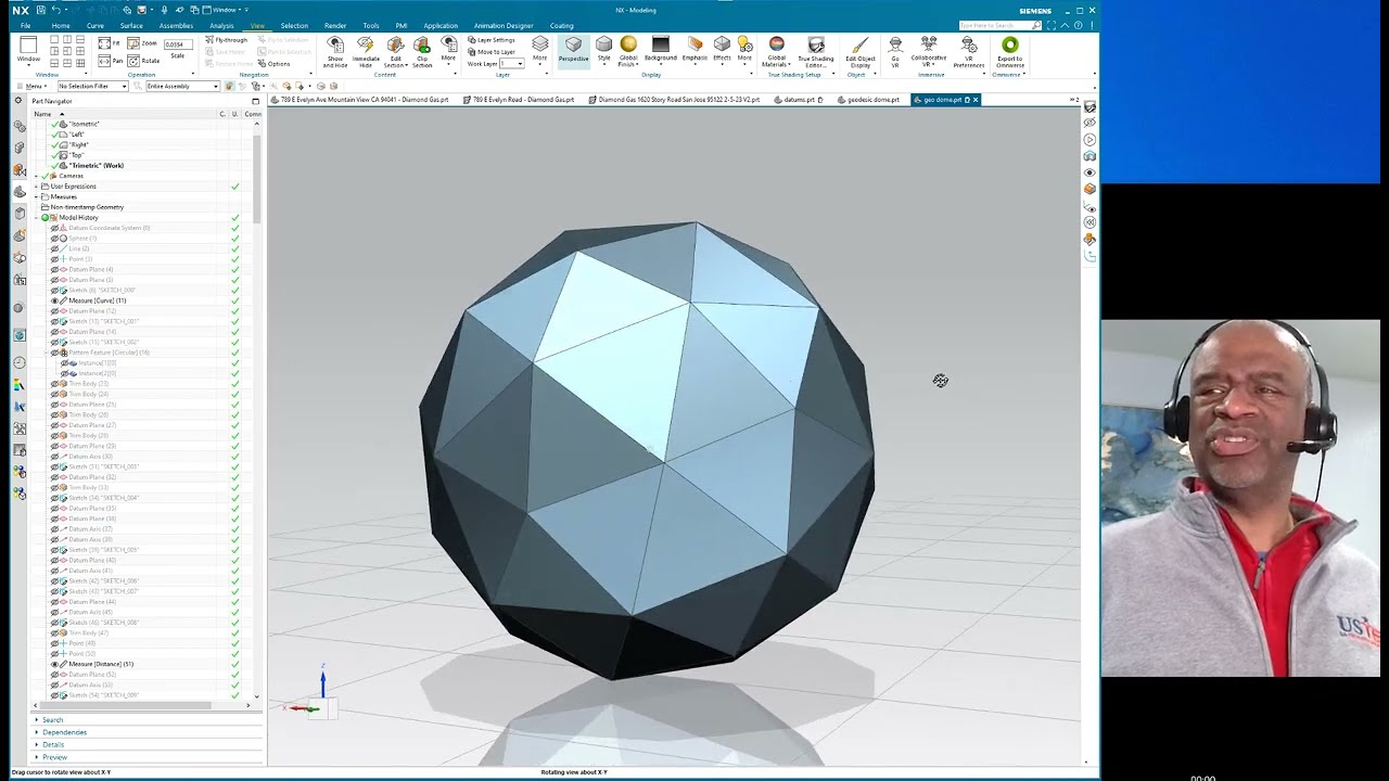 Siemens NX - Geodesic Dome