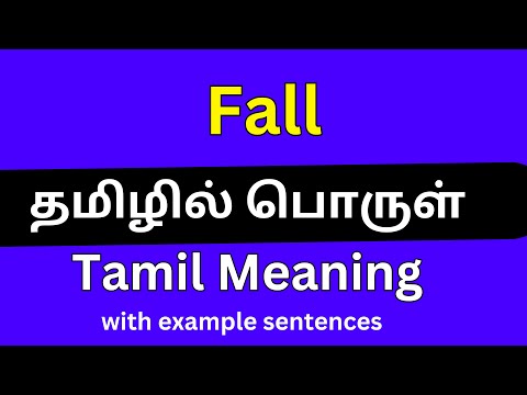 Fall meaning in Tamil/Fall தமிழில் பொருள்