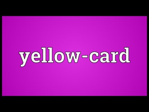 Yellow-card Meaning