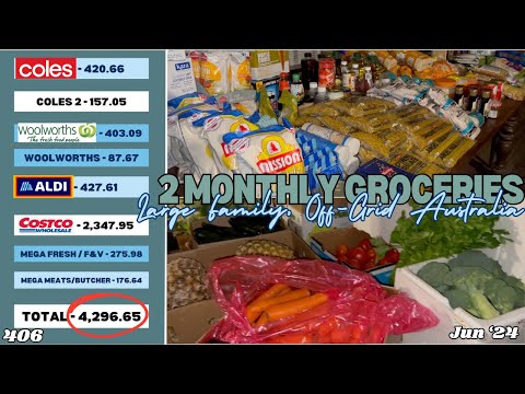 406 - June Two Monthly Grocery haul | Supply run | Big Winter Stock up! - Off Grid Australia