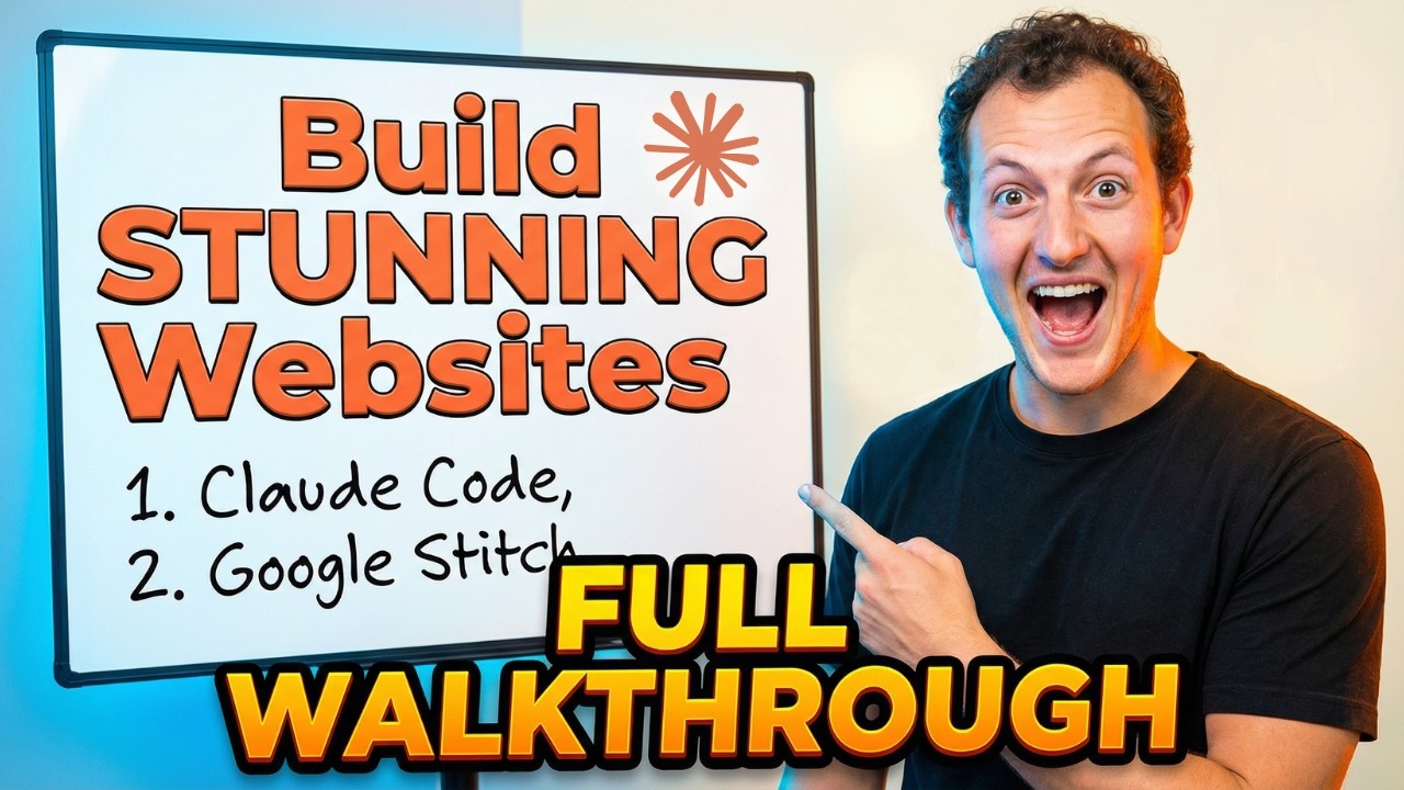 Build STUNNING Websites with Claude Code + Google Stitch (full walkthrough)