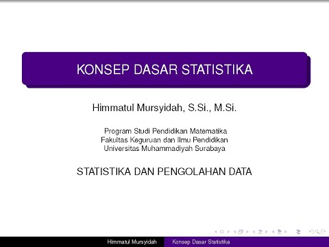 Statistika dan Pengolahan Data | Konsep Dasar Statistika
