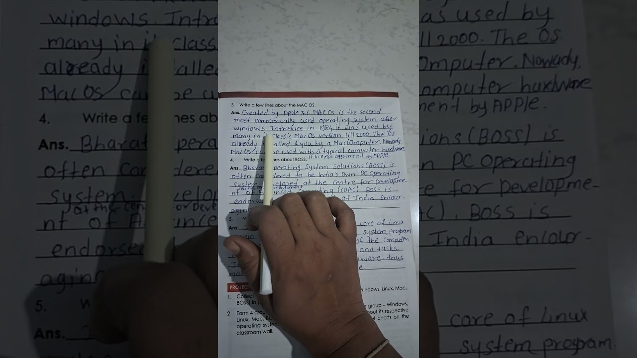 Standard 5th ICT Unit 3 Operating systems