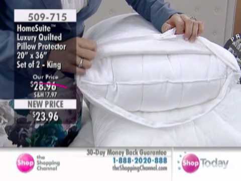 HomeSuite Luxury Quilted Pillow Protectors at The Shopping Channel 509715