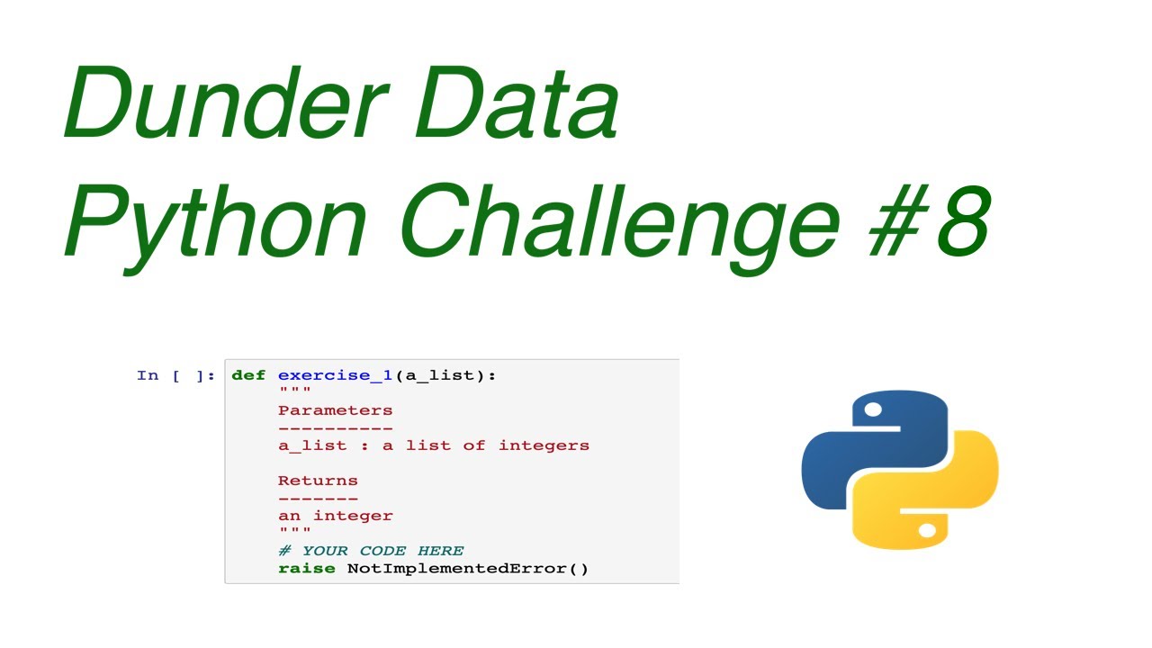 Dunder Data Python Challenge #8