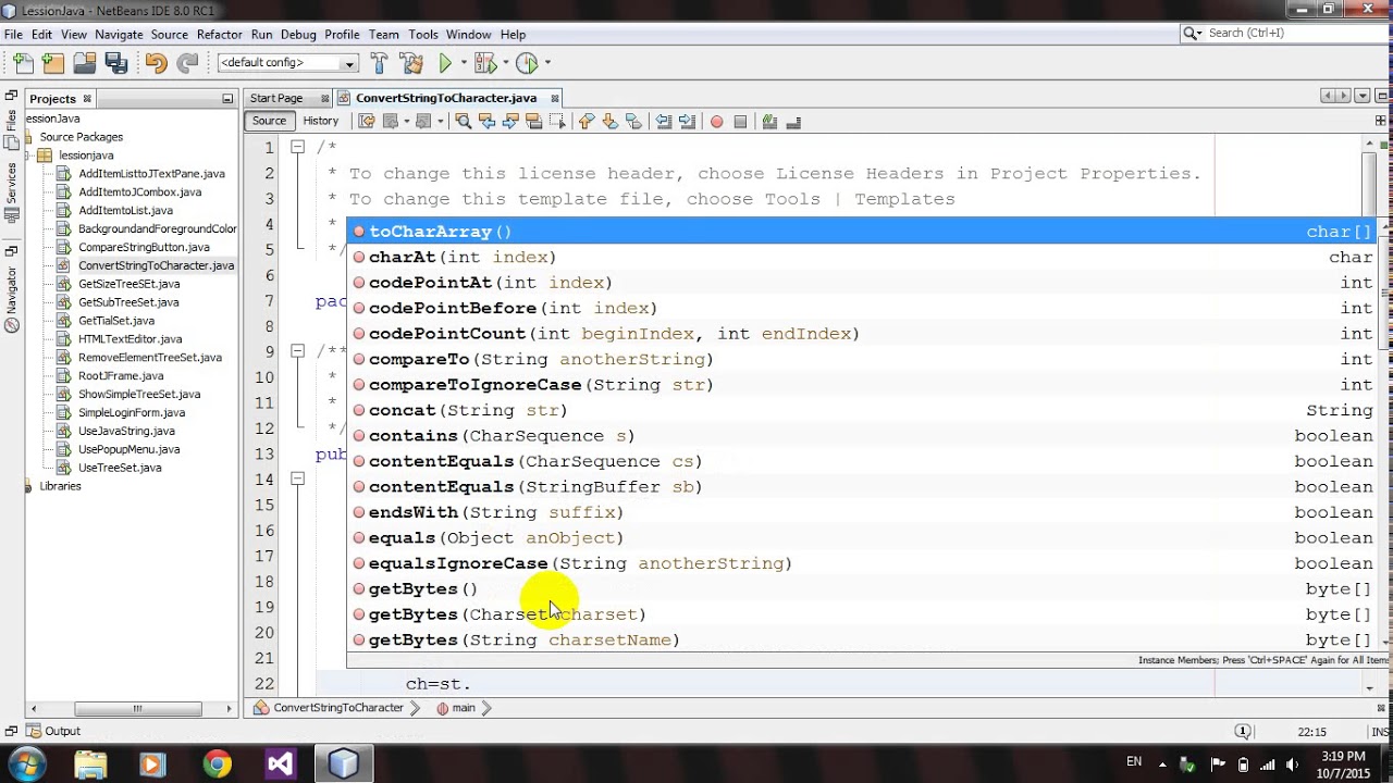 How to Convert String To Character Array in Java Netbeans