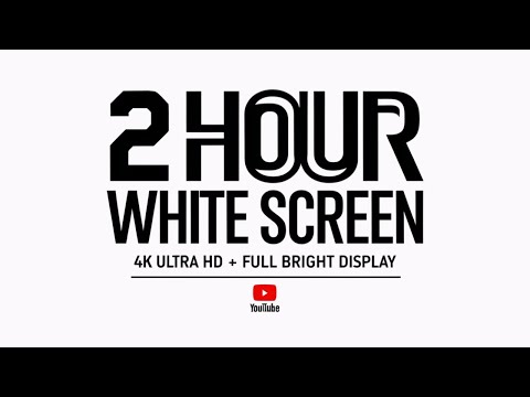 Pure White Screen – 2 Hour of Full Bright HD Background | 4K White Display