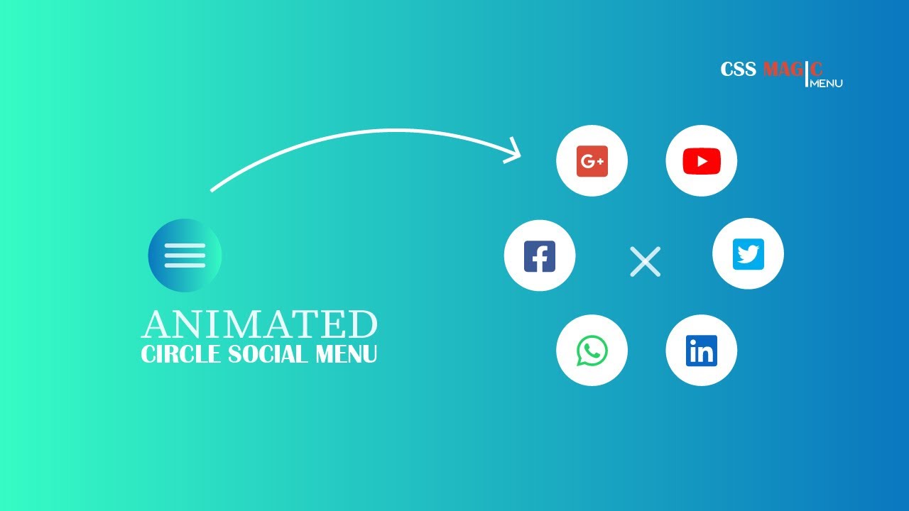 Animated Circle Social Menu | Code Effect