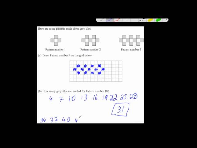 Maths Topic 09 - Number sequences & number patterns - chuckra 11 plus