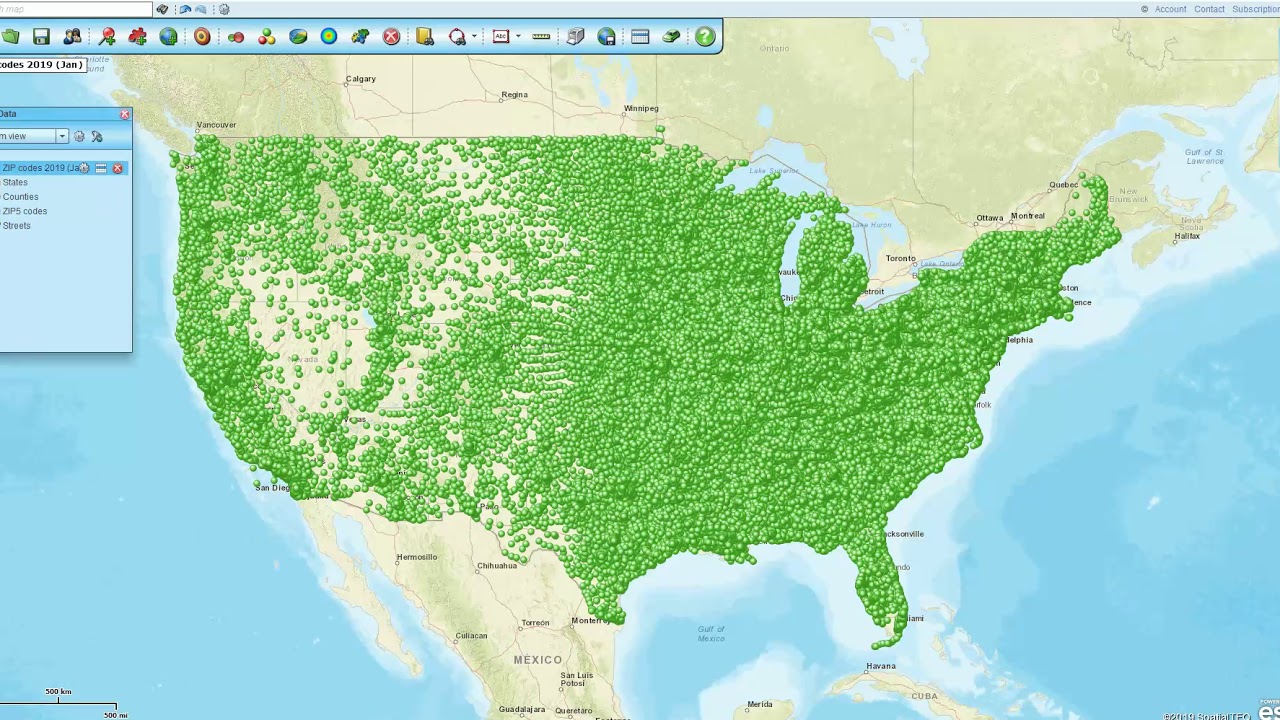 Extract ZIP Codes by County in Map Business Online