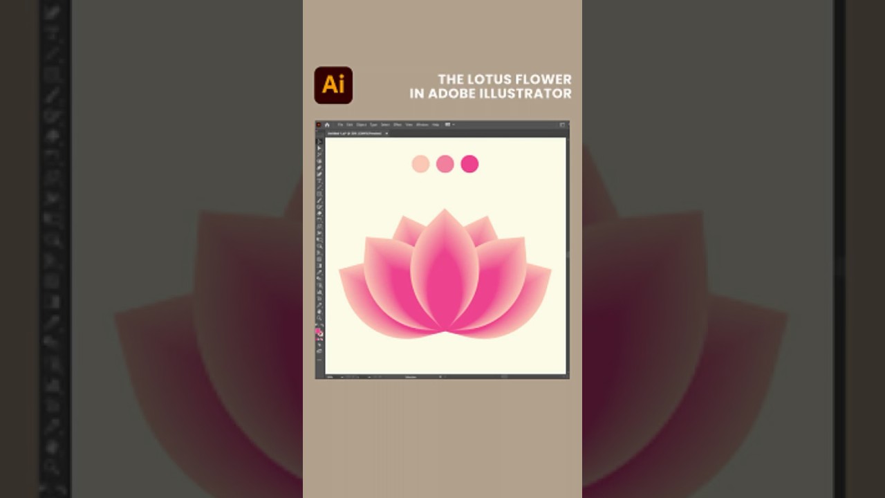 The Lotus Flower | The Vietnamese National Flower | Adobe Illustrator Tutorials