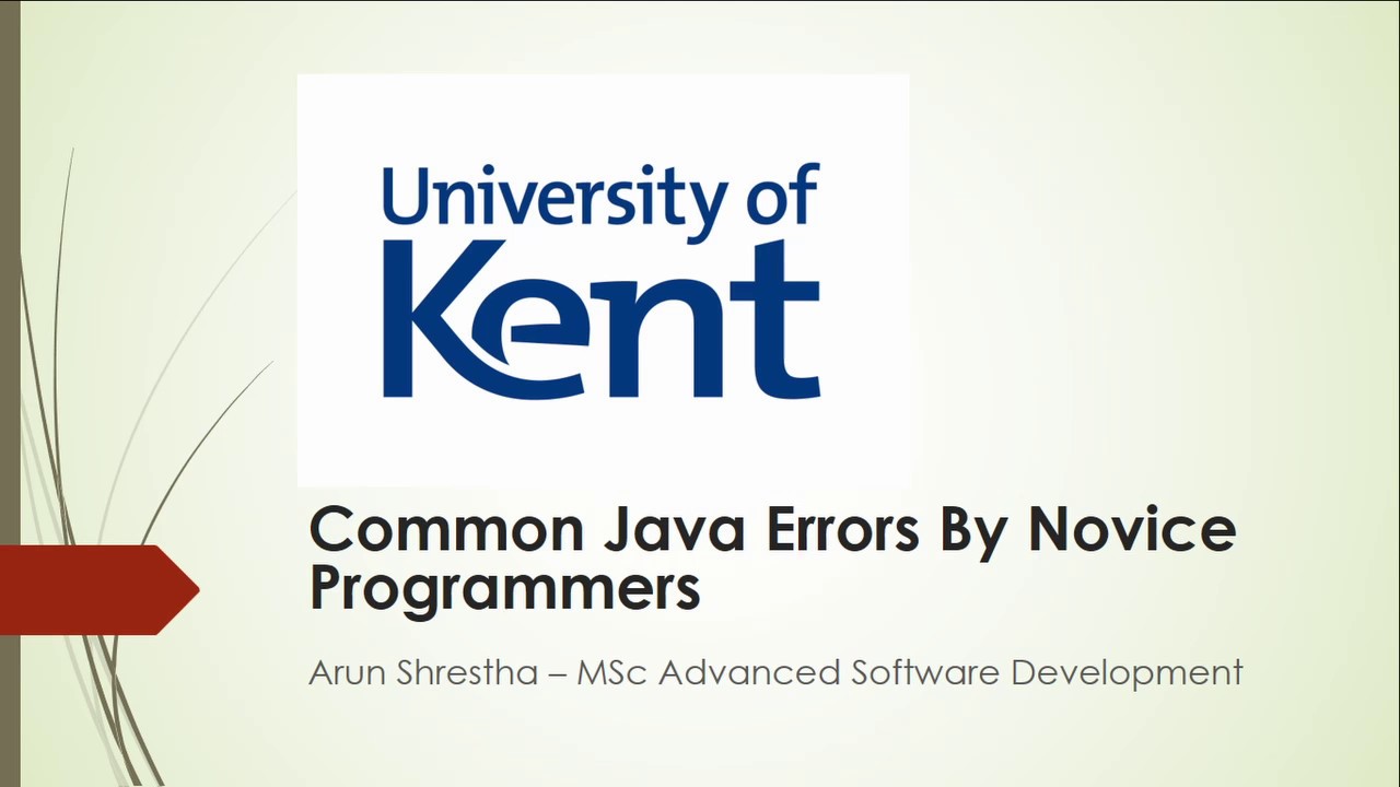 Java Mistakes by Novice Programmers 2 - Identifier expected