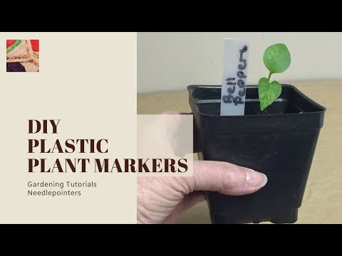 DIY Plastic Plant Markers Tutorial