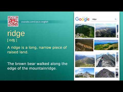 Ridge : C1 level english vocabulary lesson, www.LipLix.com