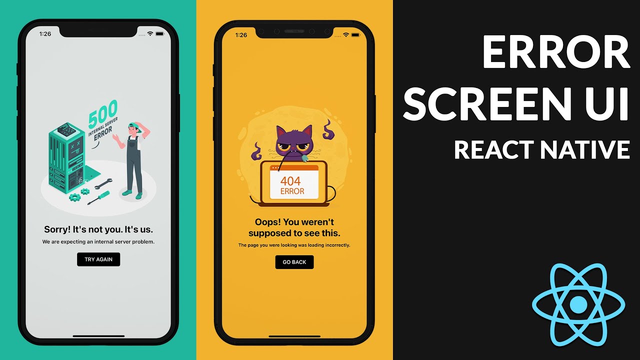 Error Screen UI - React Native | Speed Code