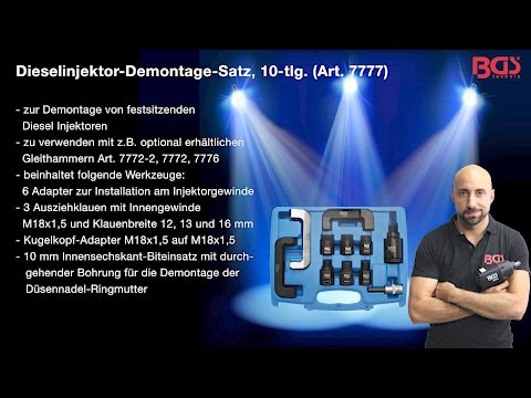 Tutorial: BGS Technic Dieselinjektor Demontage Satz (Art. 7777) - Bergische Innovations GmbH