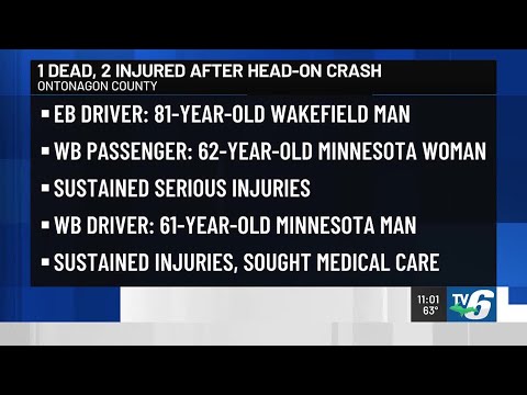 1 dead, 2 injured after Ontonagon County crash