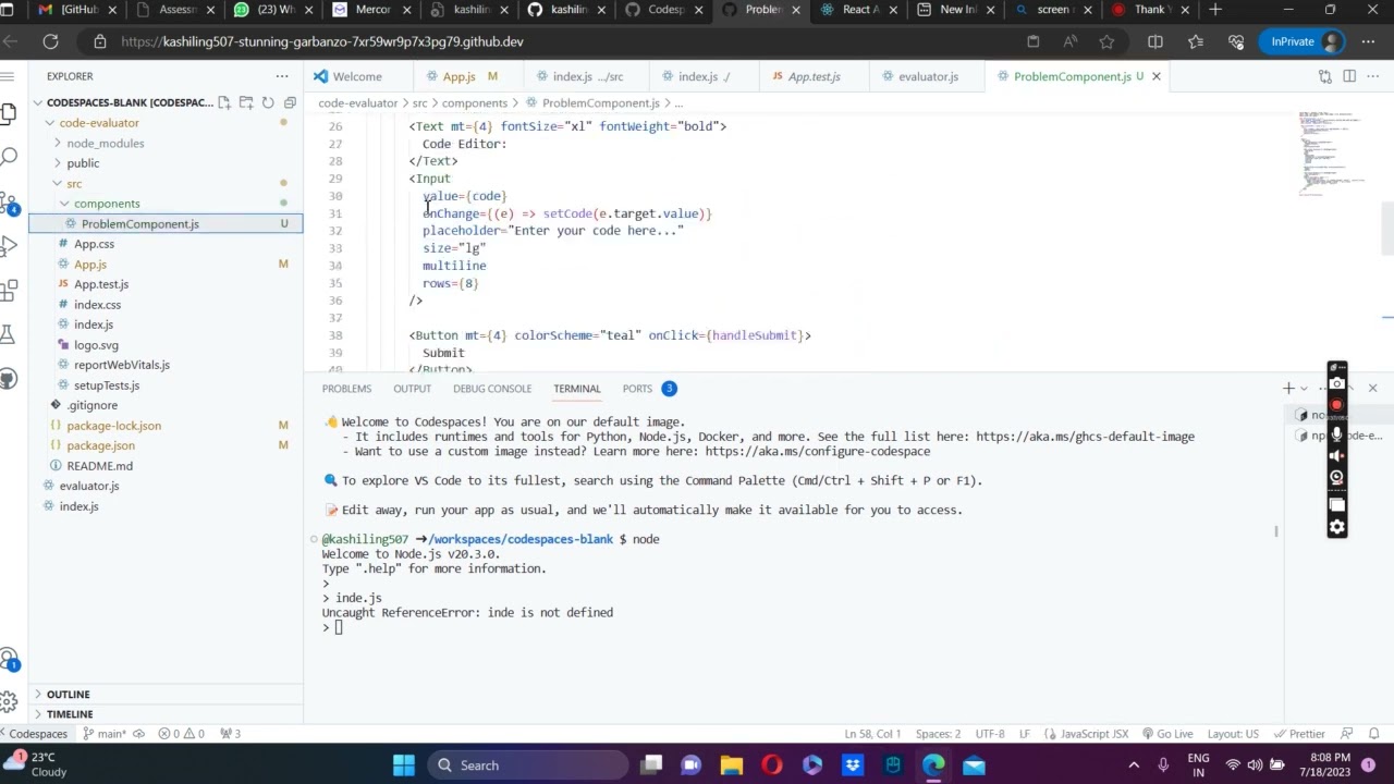 Mercor Github full stack project