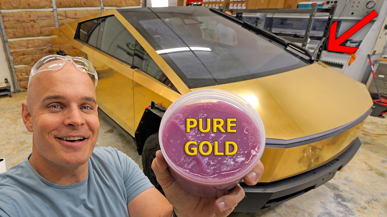The 24-Karat Gold-Plated Tesla Cybertruck Is Real, It's a World-First ...