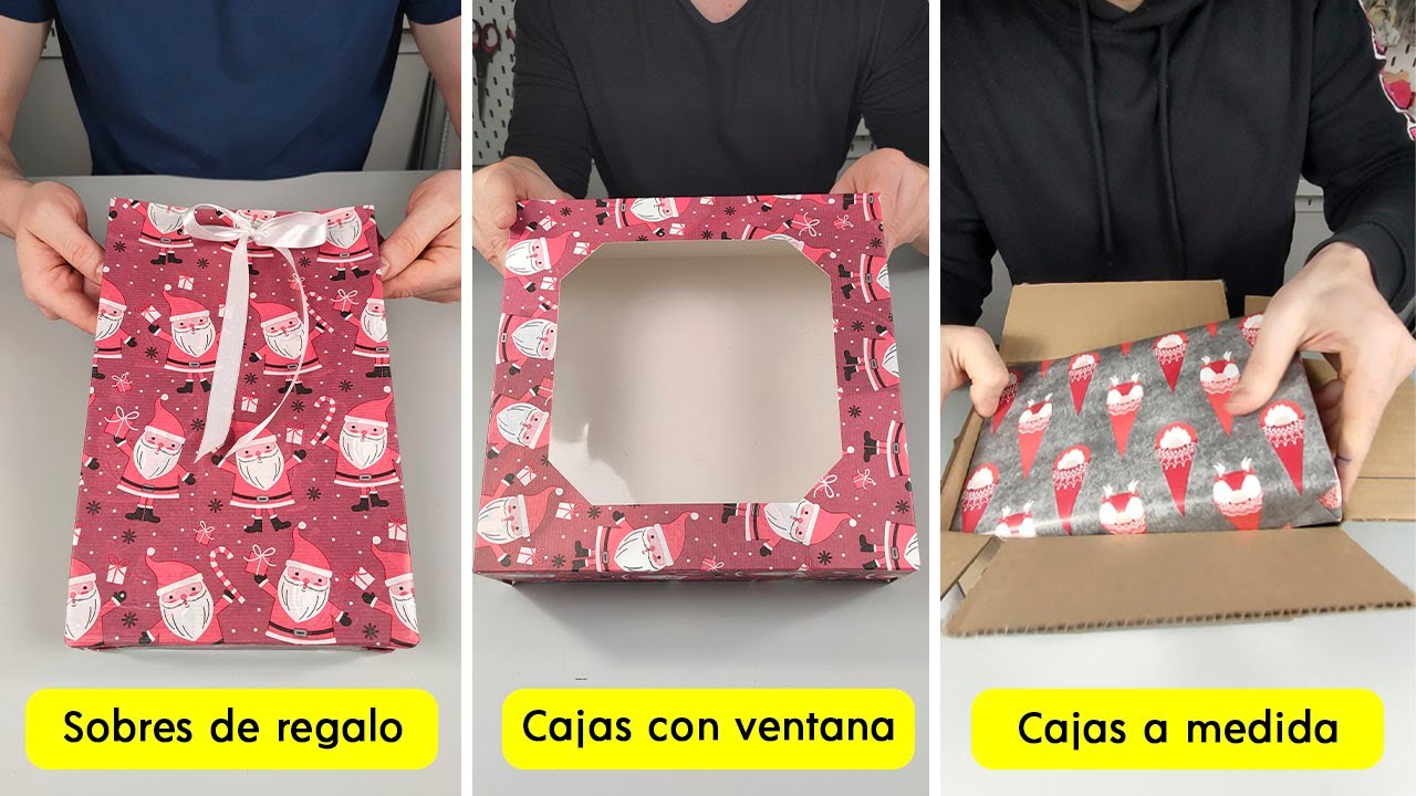 6 Formas rápidas y originales de ENVOLVER y CREAR CAJAS para REGALOS