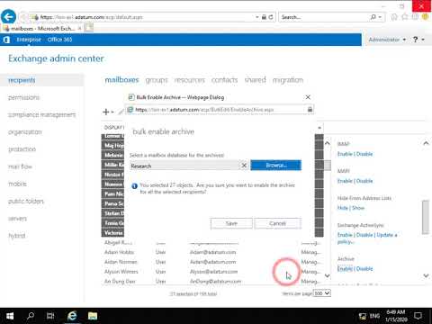 20345-2 Demo 8 Managing In-Place Archiving Exchange 2019