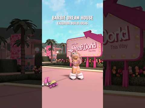 Bloxburg barbie dream house movie inspired neighborhood exterior ideas 💖 #bloxburg #bloxburgbarbie