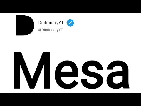 Mesa Meaning in English