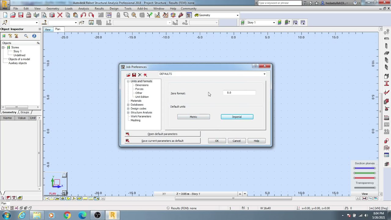 02. Autodesk Robot Structural Analysis professional Tutorials | Use and change Units