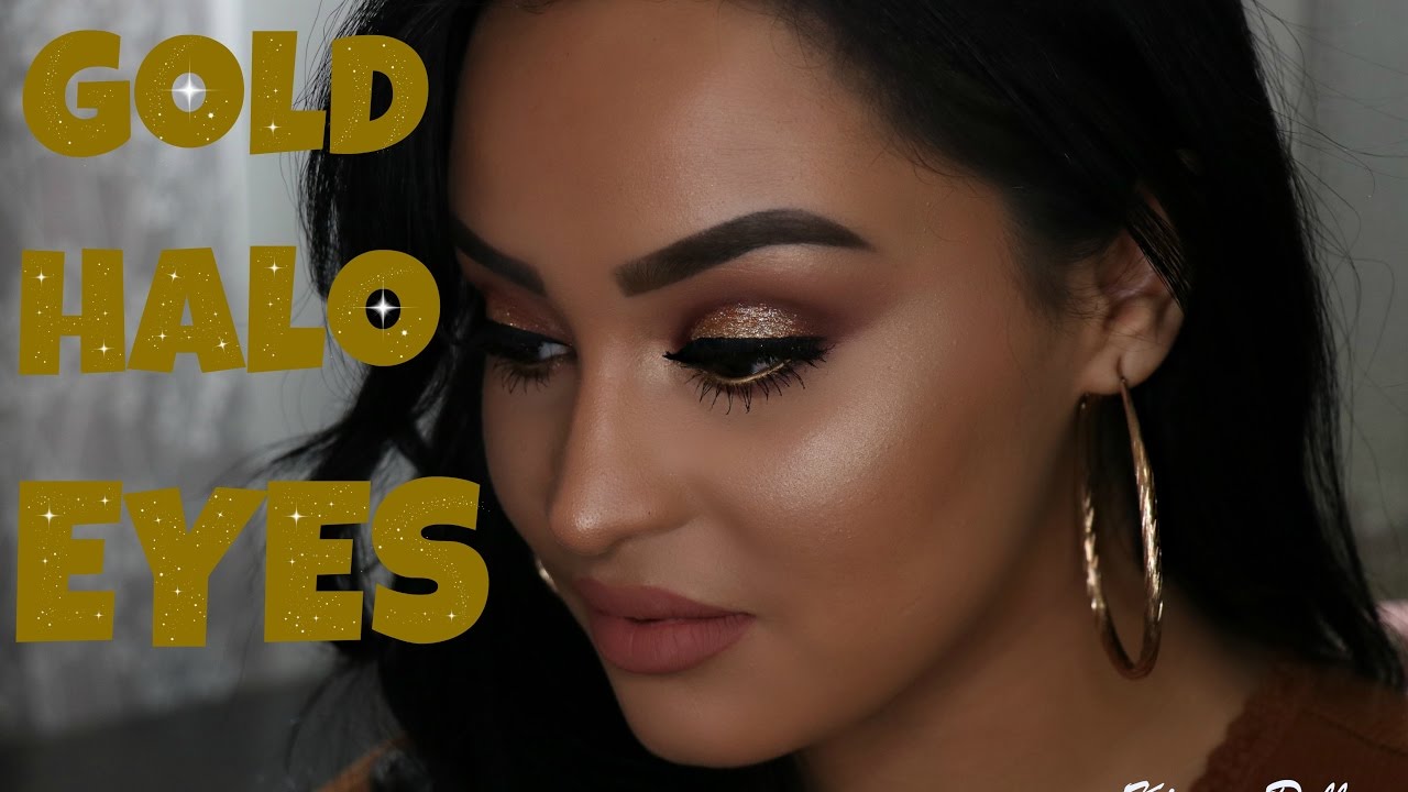 GOLD HALO EYES + FULL FACE MAKEUP TUTORIAL | Kimmy Doll