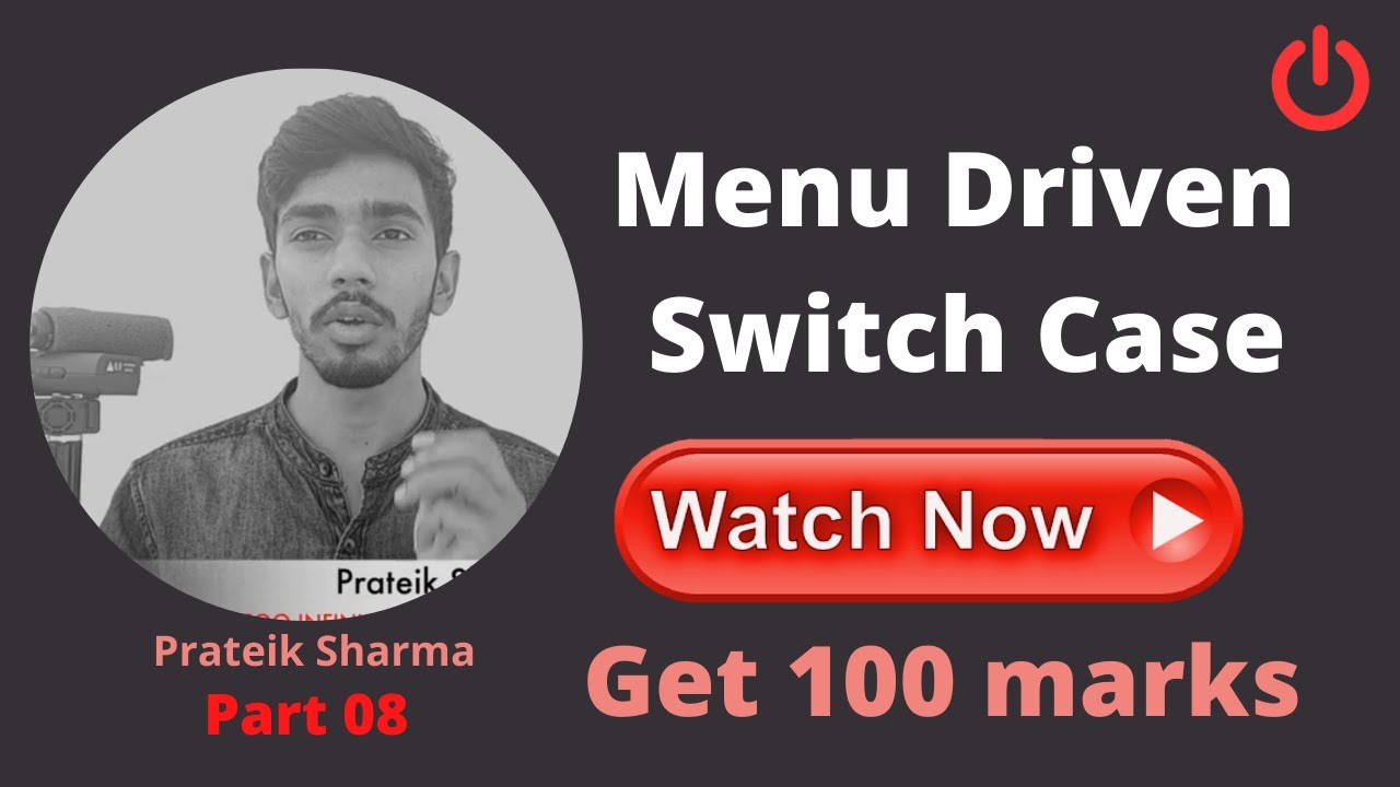 Switch Case in java | Menu Driven | Computer Applications CRASH Course ICSE Prateik Sharma by Java