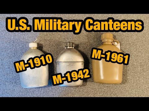 US military canteens three different types throughout the 20th century