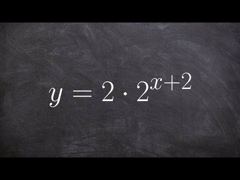 Math tutorial for graphing an exponential function with transformations