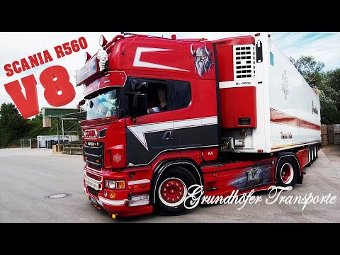 Grundhöfer Transporte - Thermo Traffic Scania R560 V8 von Christian Sperl