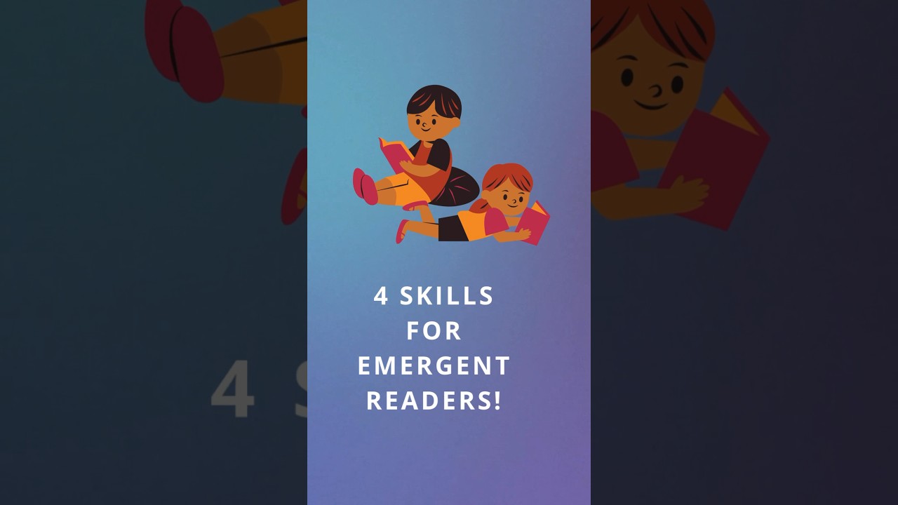 4 skills for the emergent readers!#parenting #teacher #reading #phonics #youtubeshorts #school