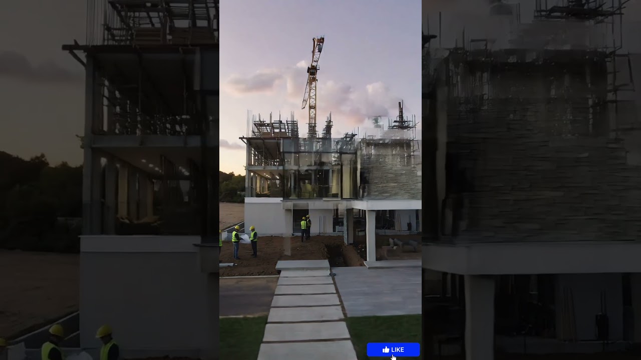 Top Modern Villa Design Ideas with Palm Trees in Front Yard#designhouse #modelbuilding