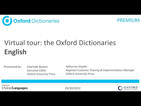 The Oxford Dictionaries Premium English: virtual tour