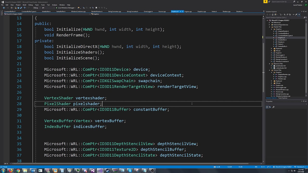 C++ DirectX 11 Engine Tutorial 25 - Constant Buffer Template