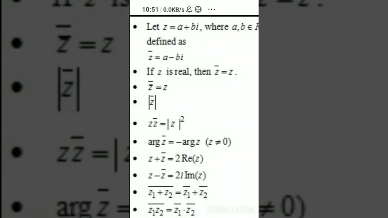 formula on complex numbers
