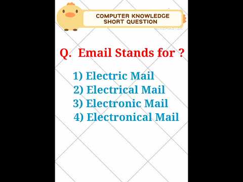 Short Question | E-mail stands for ? #short