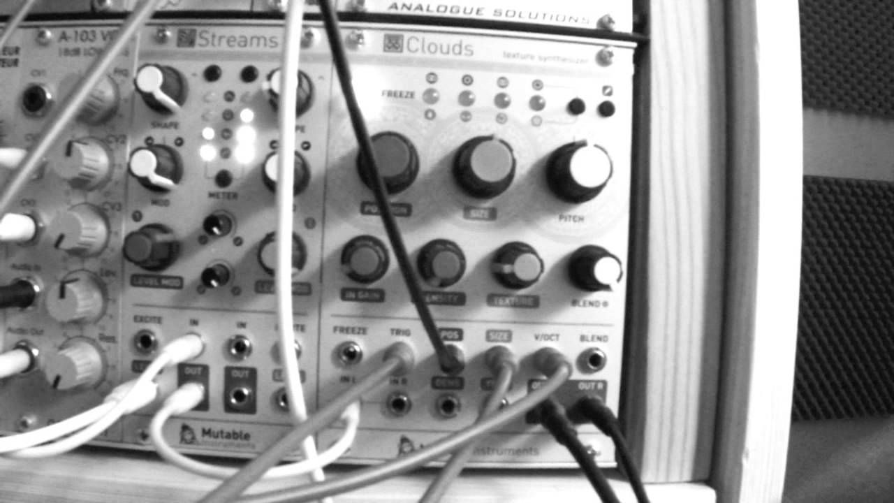 Eurorack sound effects patch with Mutable Clouds