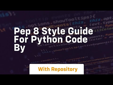 pep 8 style guide for python code by