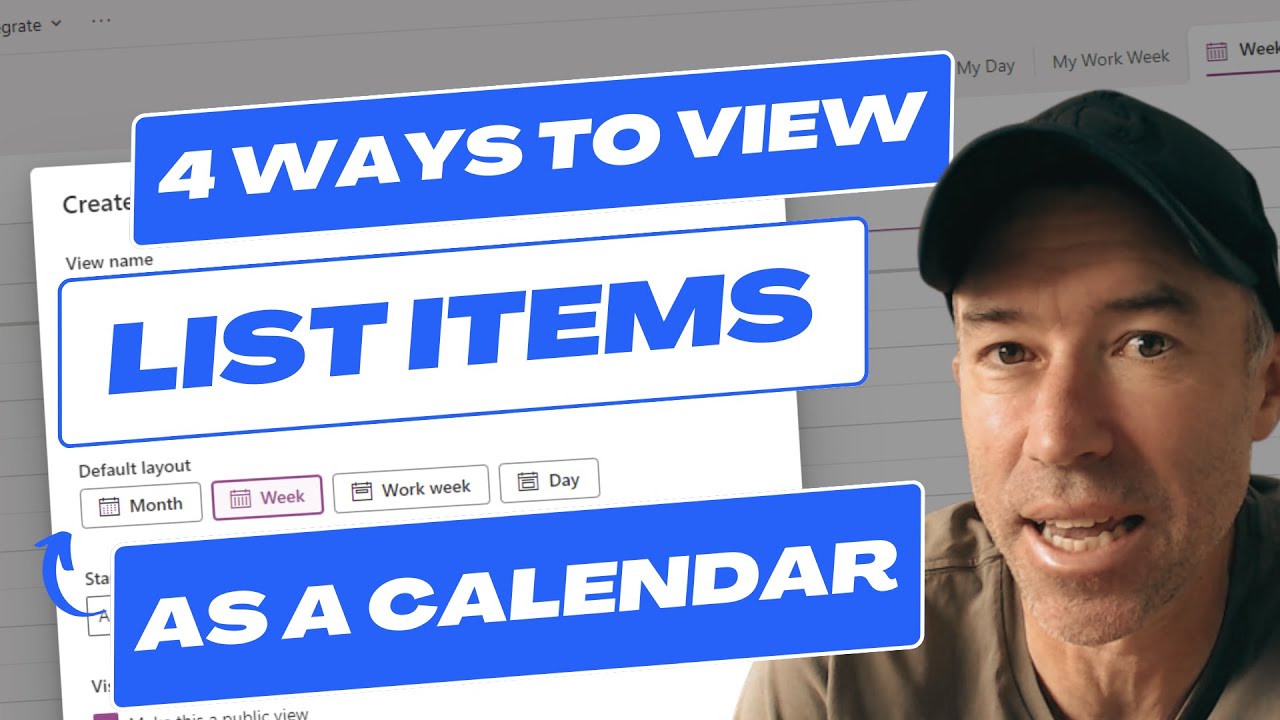How to use 4 Views for Microsoft List Calendar best way?