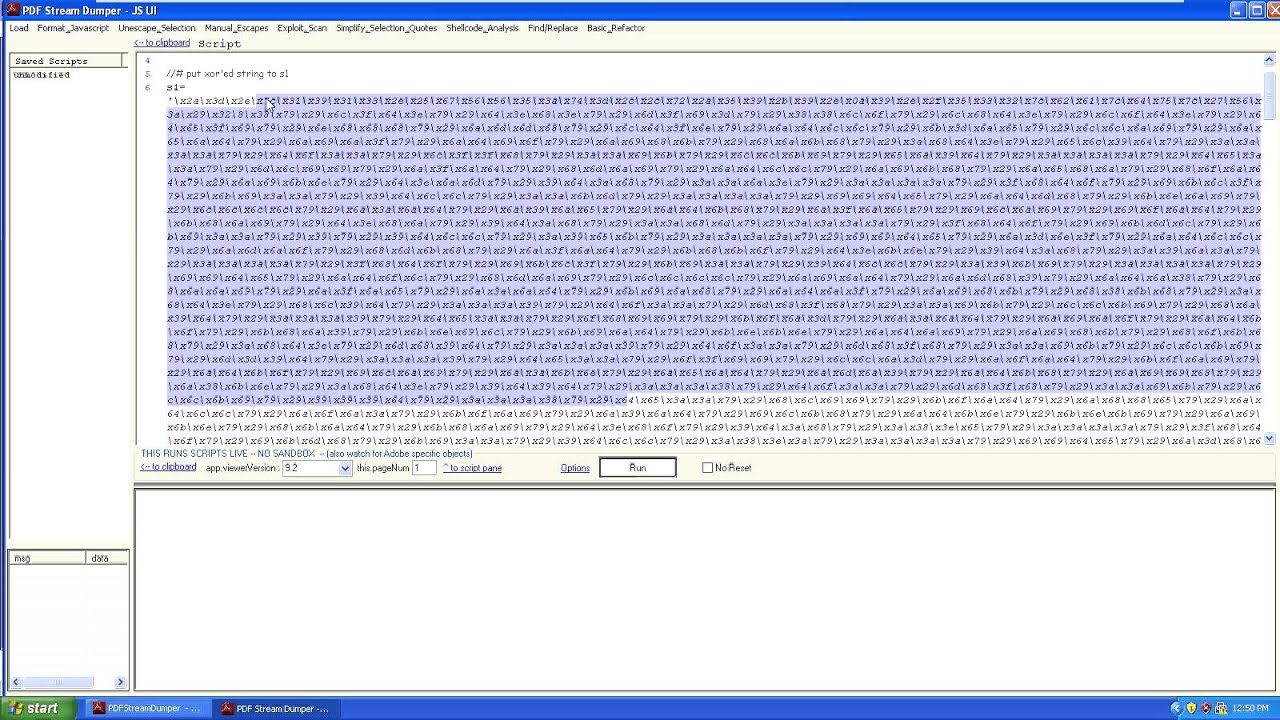 PDF Analysis 1 of 2: Same PDF, Different Program -- PDFStreamDump